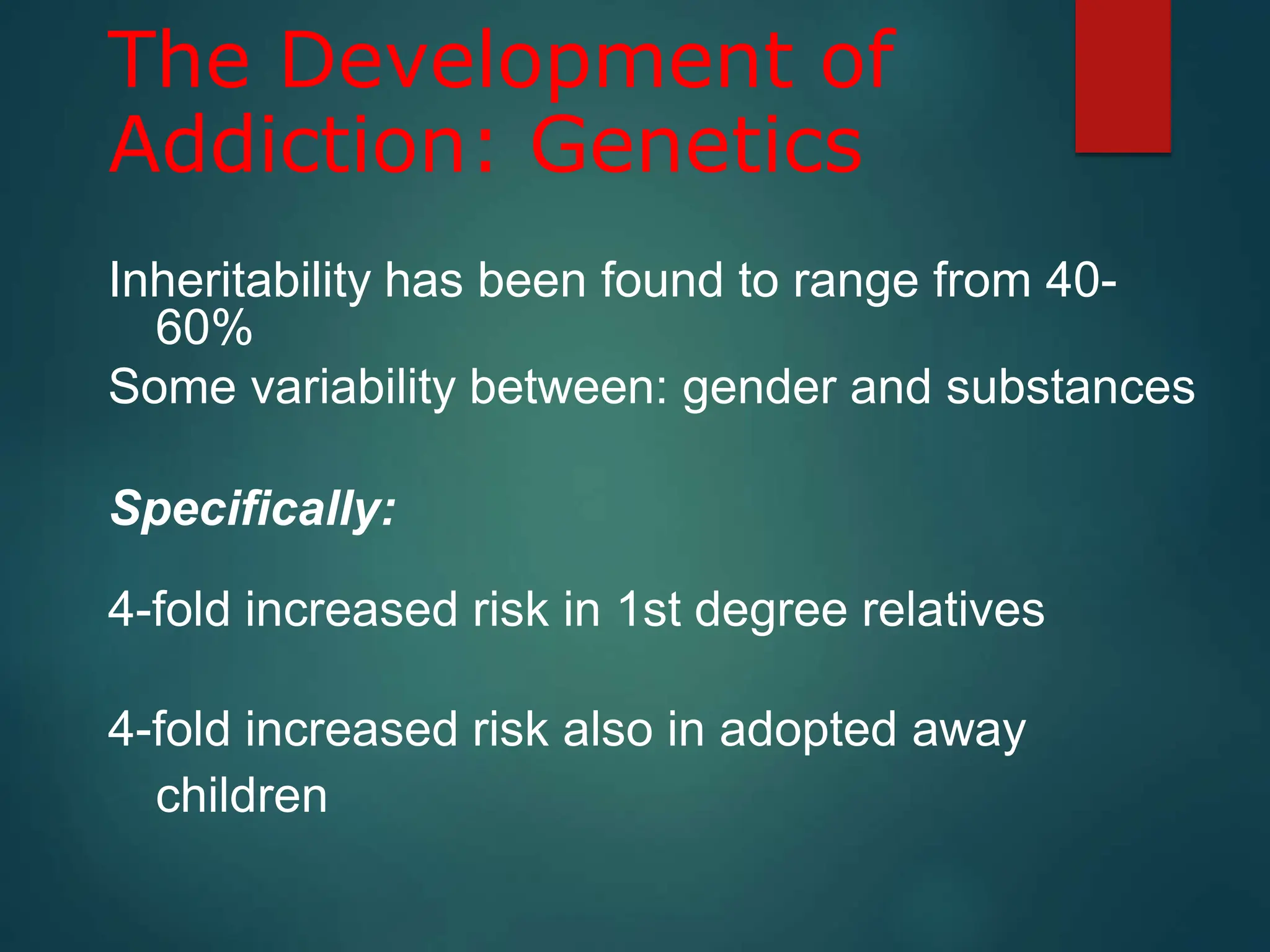 Addiction pptx neurology biological factors | PPTX