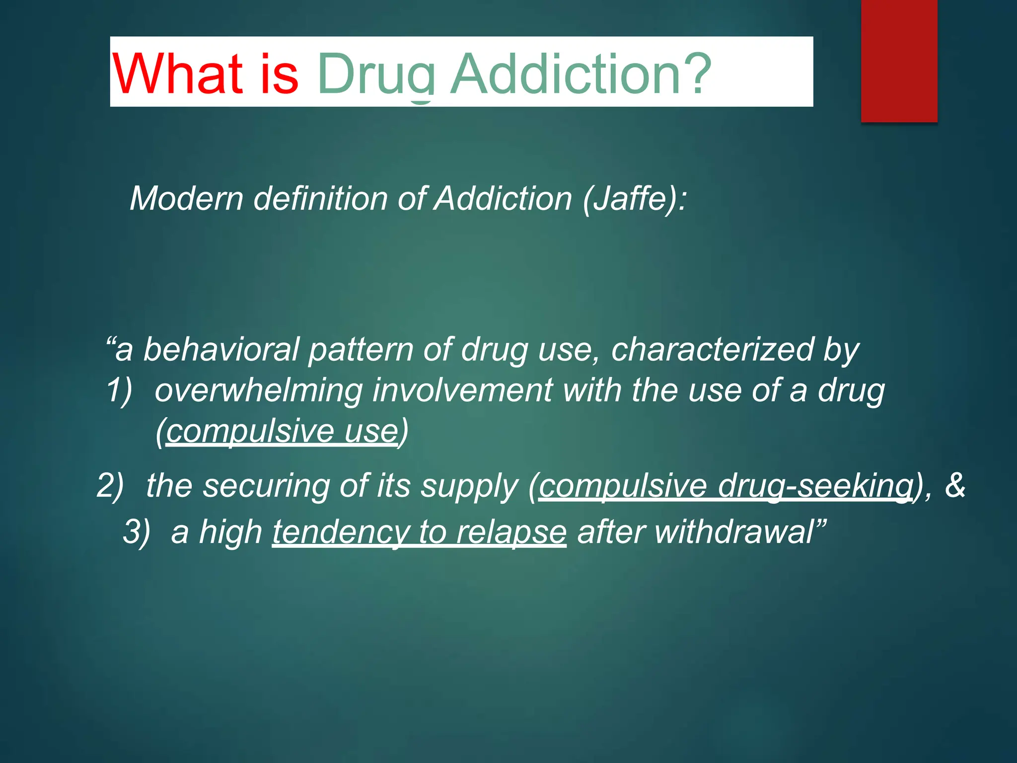 Addiction pptx neurology biological factors | PPTX