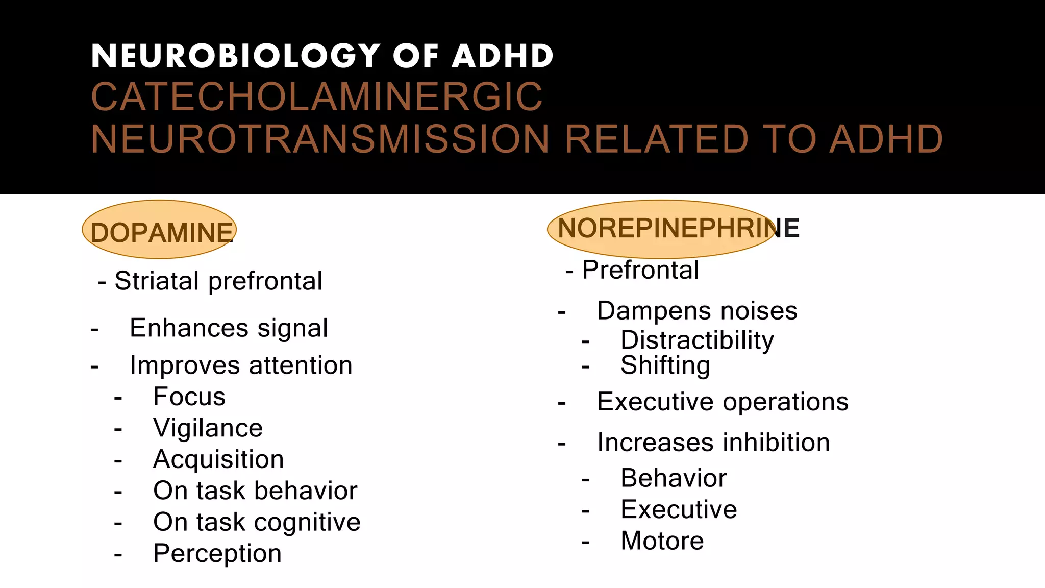 Neurobiology of attention deficit hyperactivity disorder | PPTX