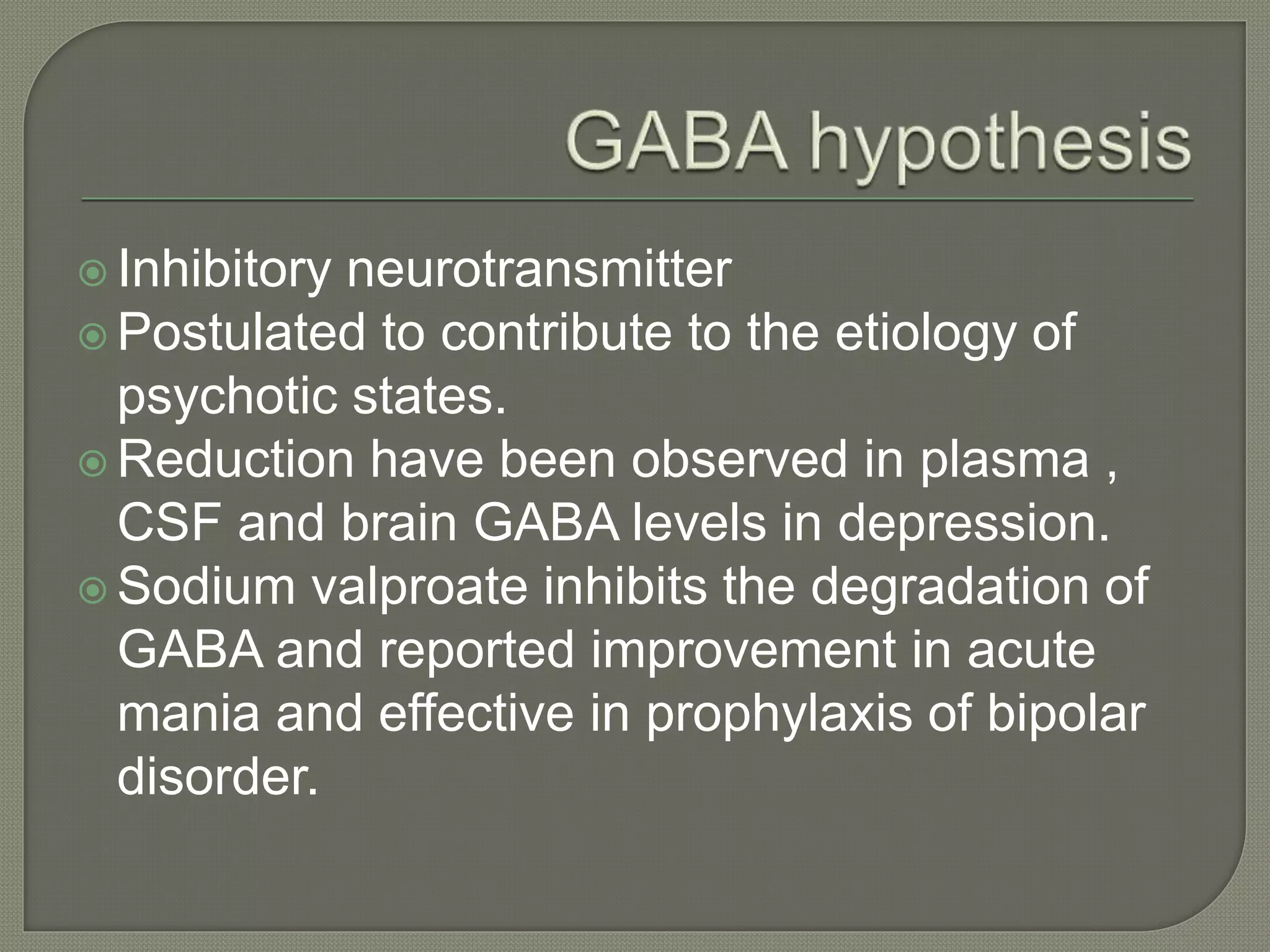 Neurobiology of depression | PPTX