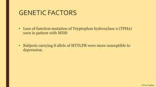 Neurobiology of depression | PPTX