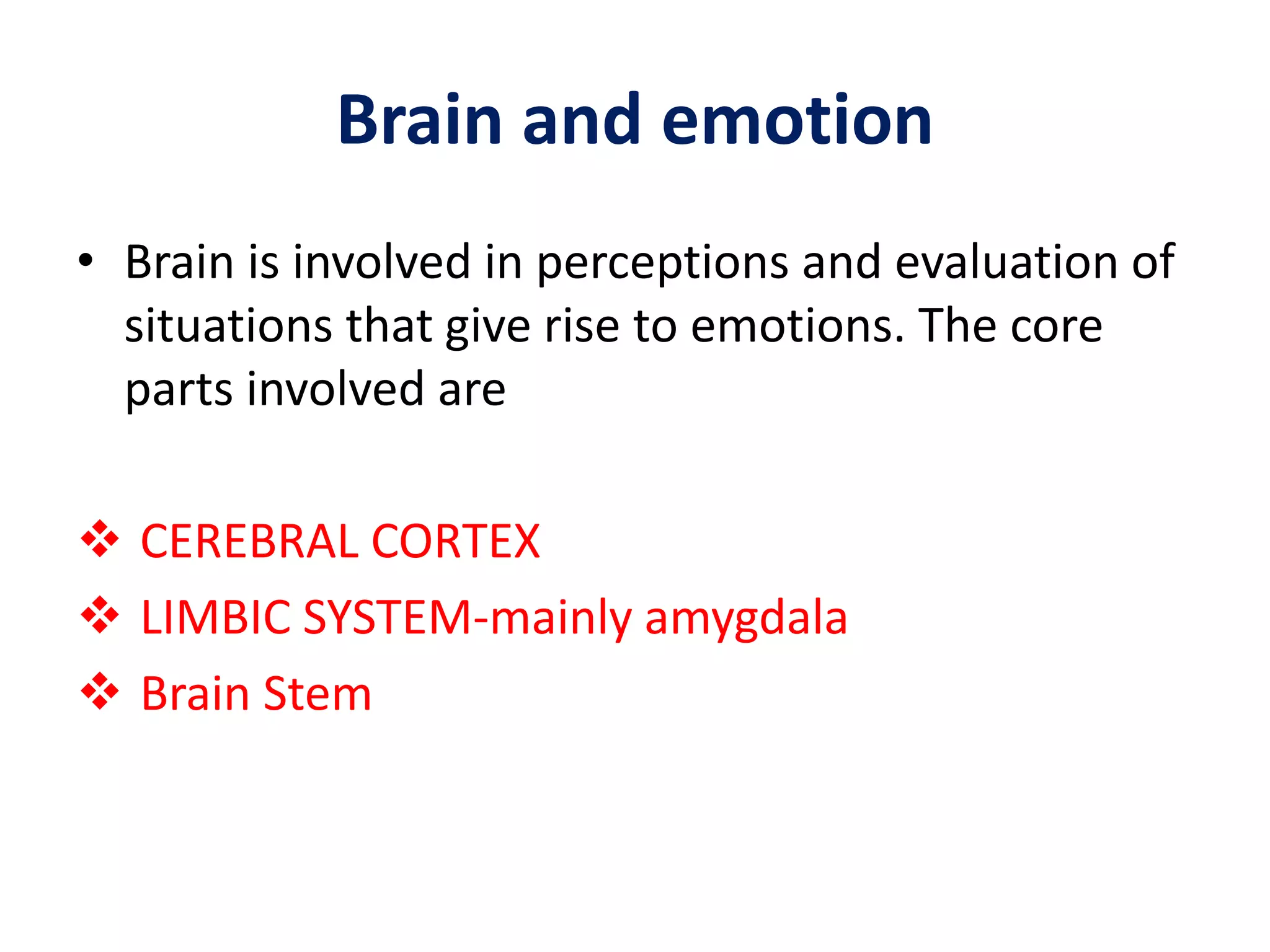 Neurobiology of emotion | PPTX