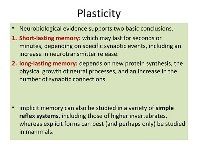 Neurobiology of memory | PPT