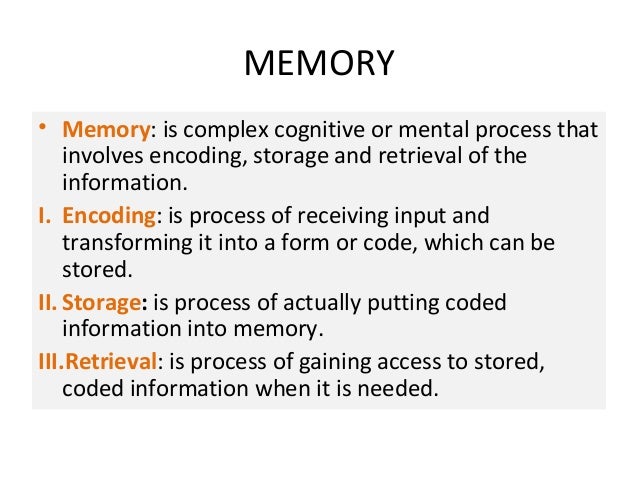 Neurobiology of memory