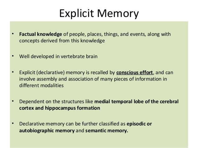 Neurobiology of memory