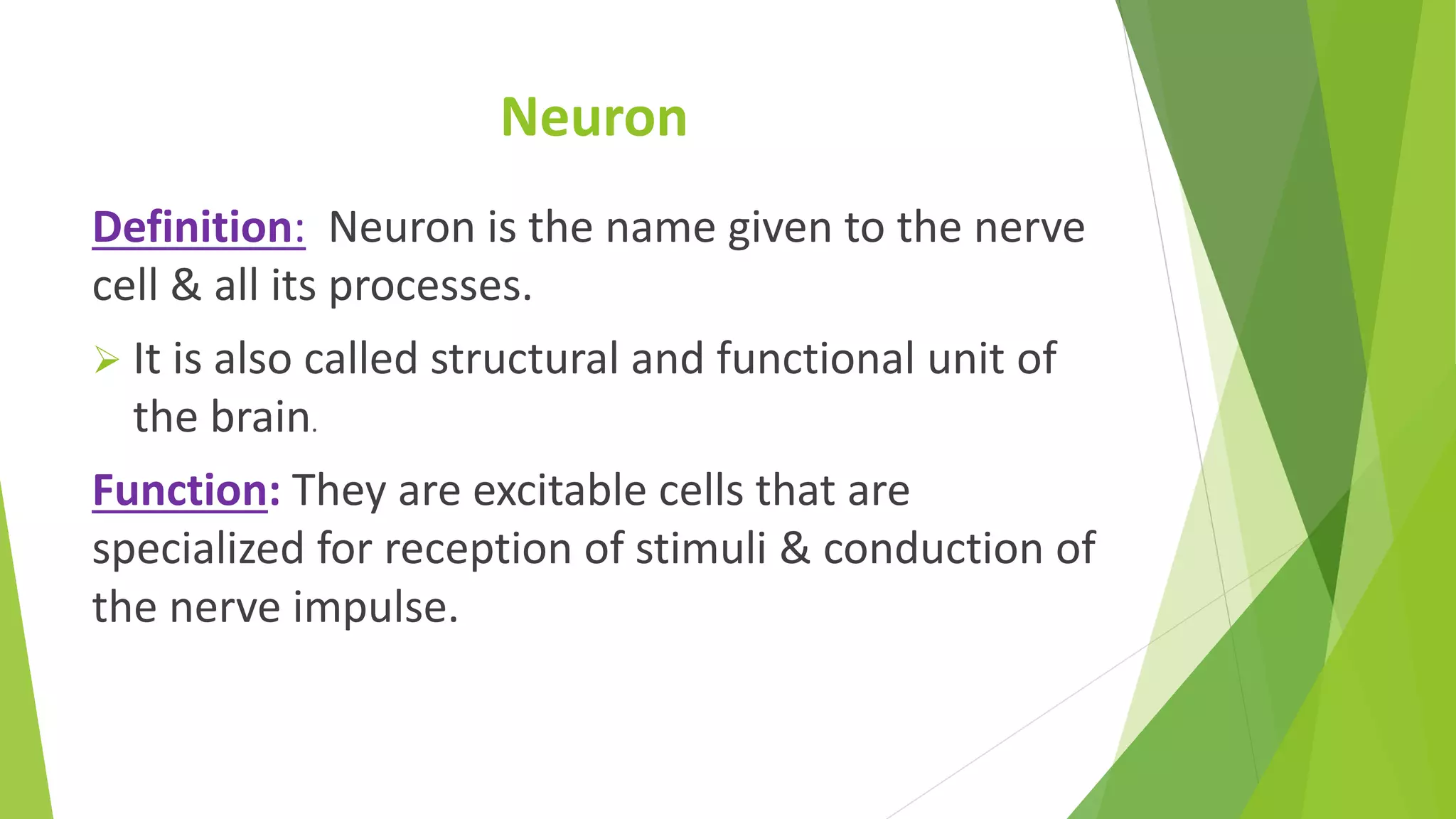 Neurobiology of the neuron and neuroglia - august'18 | PPTX