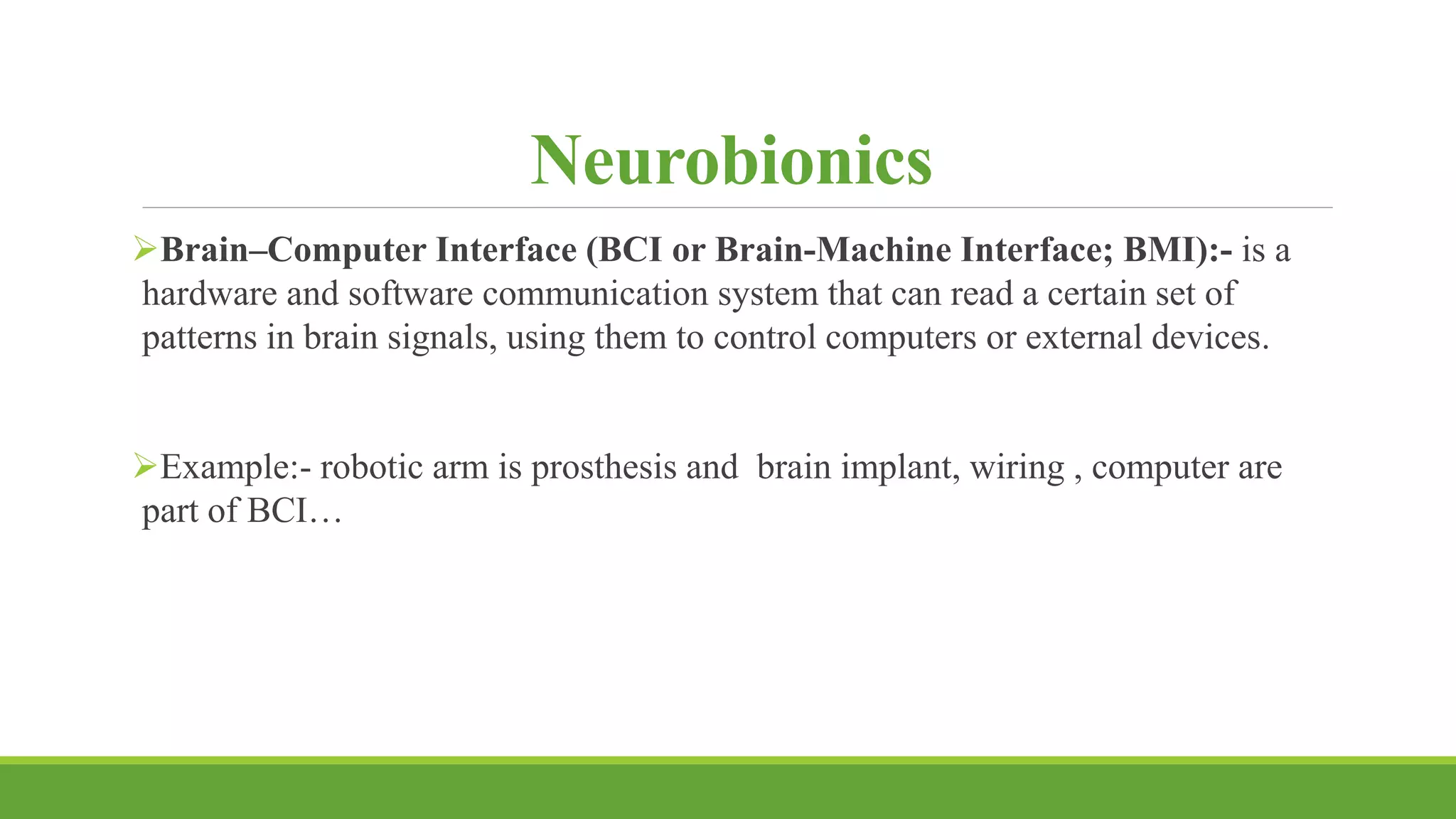 Neurobionics and robotic neurorehabilitations | PPTX