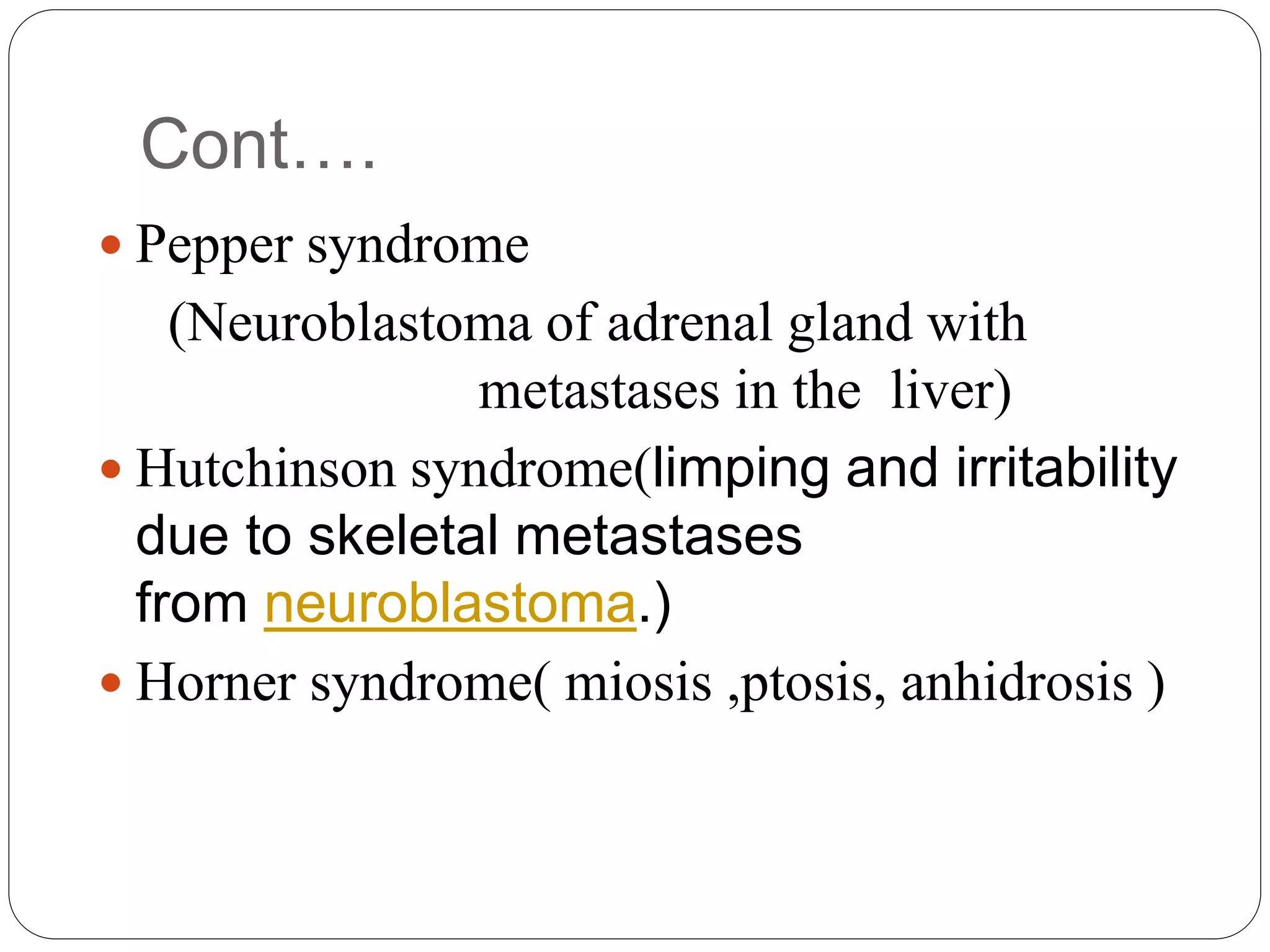 Neuroblastoma | PPTX