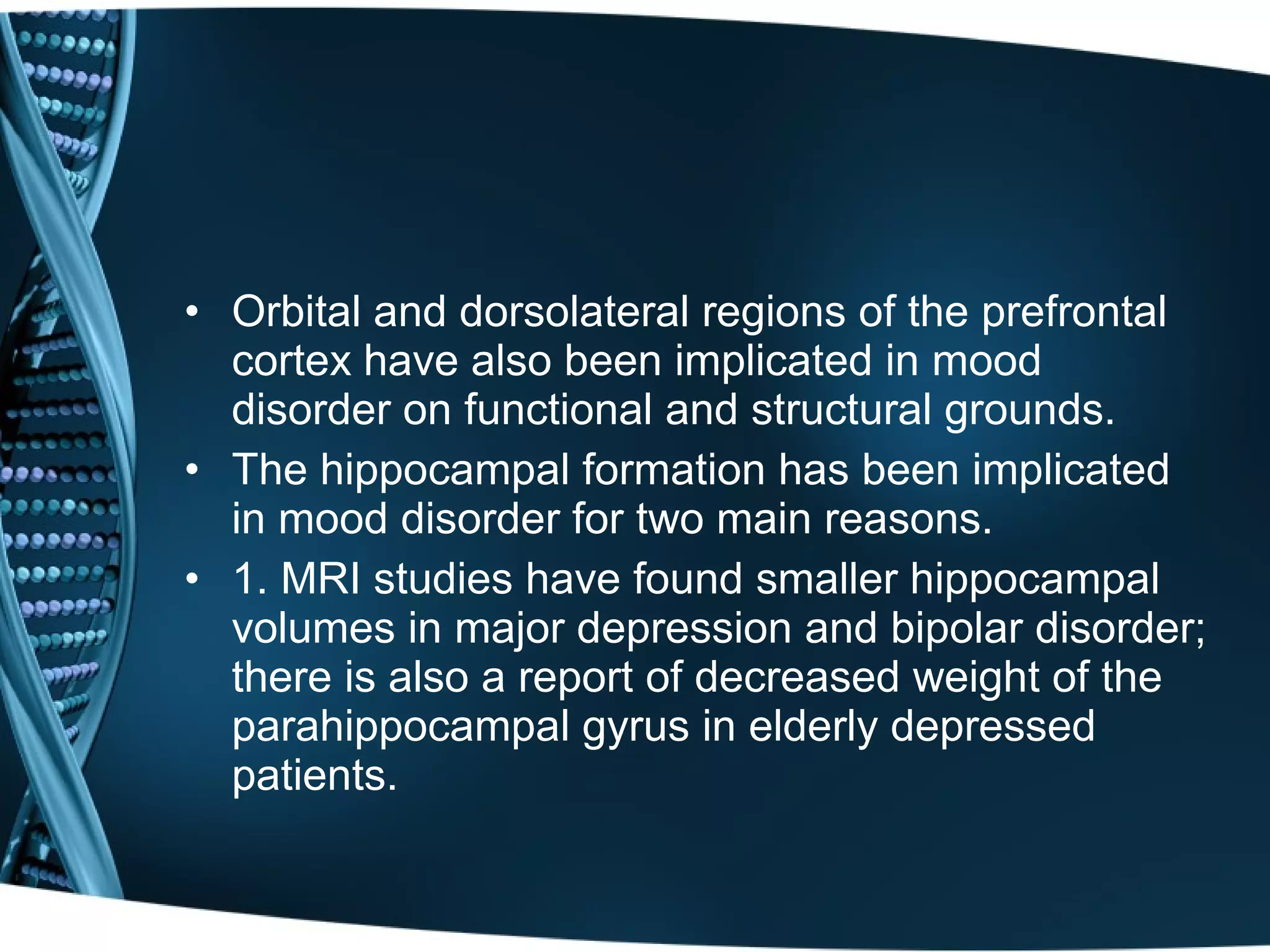 Neurochemical basis of mood disorders | PPT