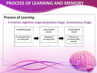 Neuro chemistry of Learning and memory | PPT