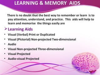Neuro chemistry of Learning and memory | PPT