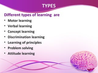 Neuro chemistry of Learning and memory | PPT