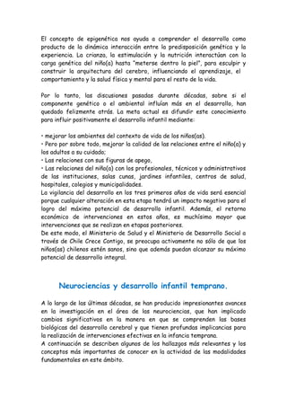 Neurociencias y desarrollo temprano | DOC