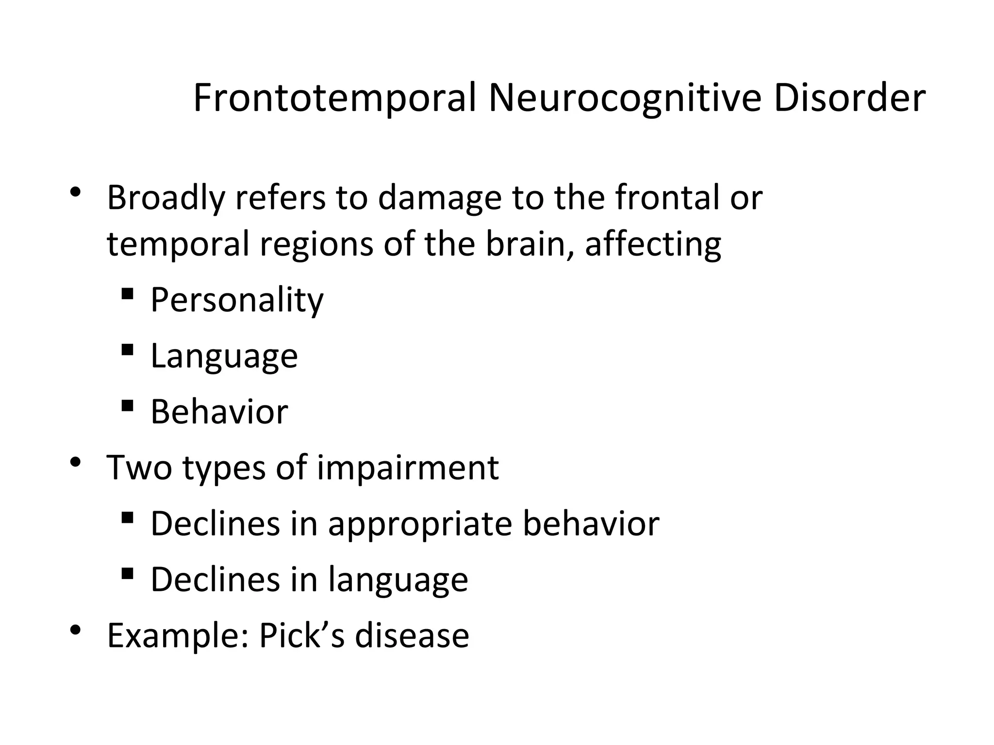 Neurocognitive disorders (1) | PPT