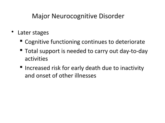 Neurocognitive disorders (1) | PPT