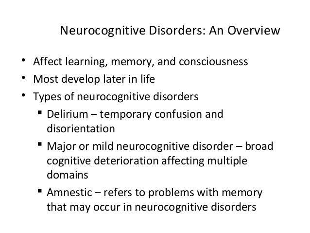 Neurocognitive disorders (1)