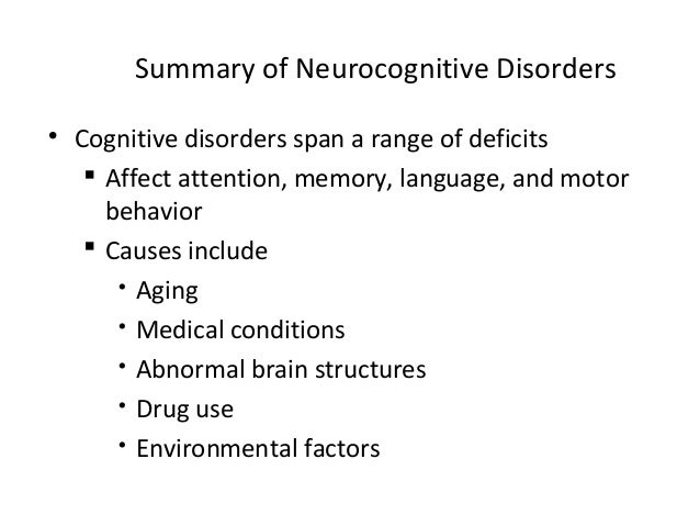 Neurocognitive disorders (1)