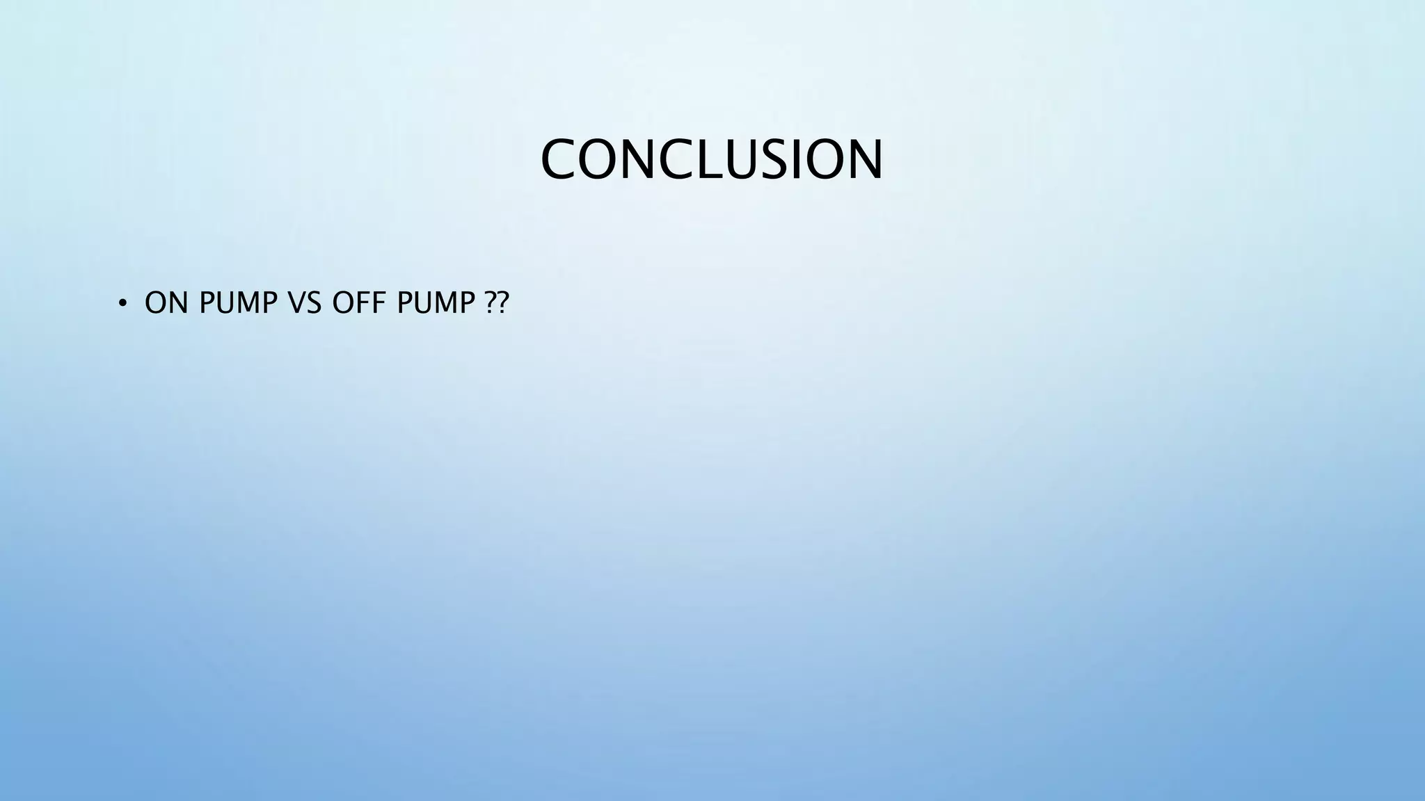 Neurocognitive Function In On Pump Vs Off Pump Cabg Ppt Free Download