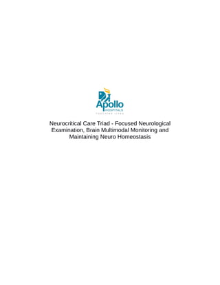 Neurocritical Care Triad - Focused Neurological Examination, Brain ...