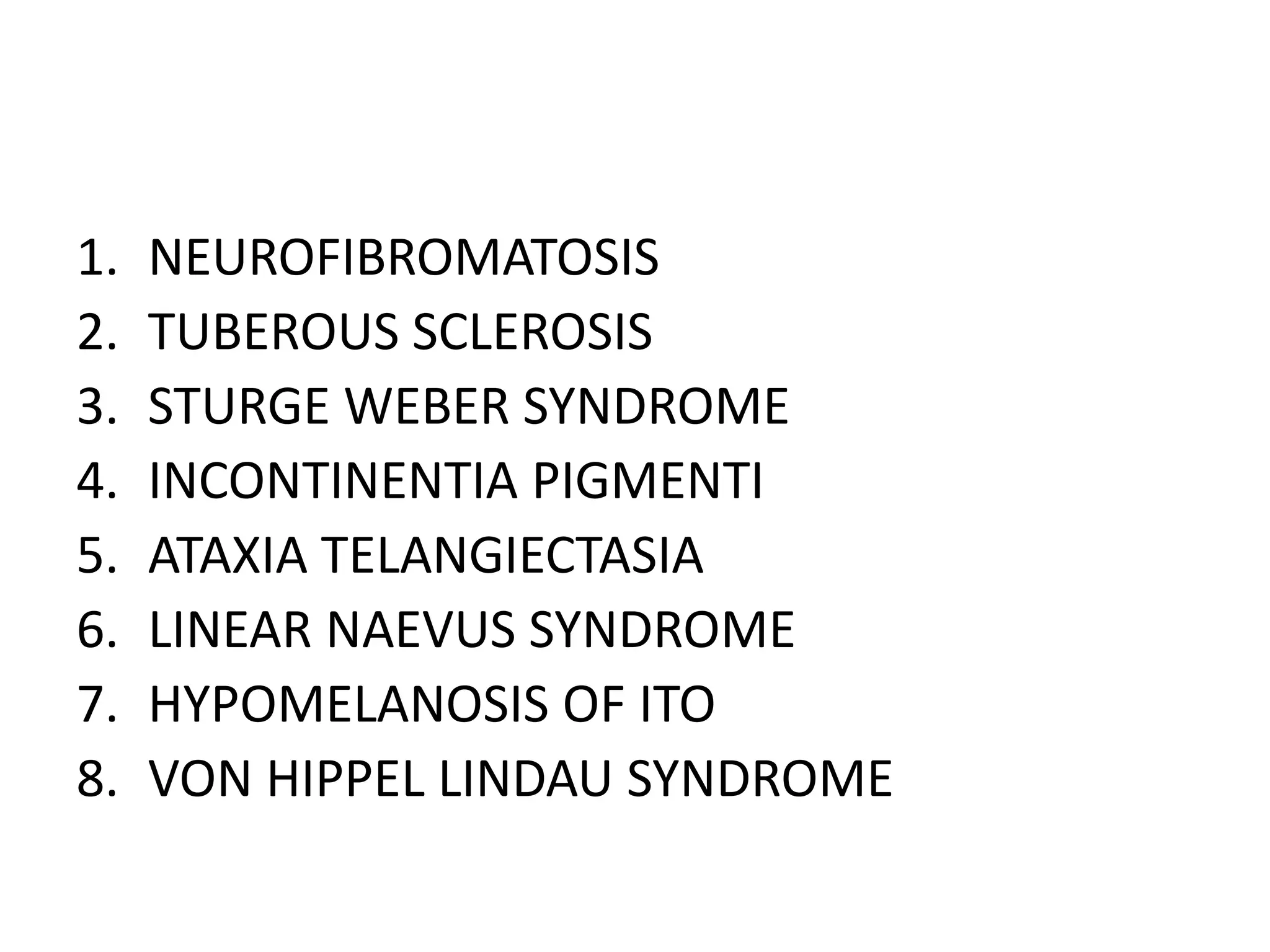 Neurocutaneous syndromes | PPTX