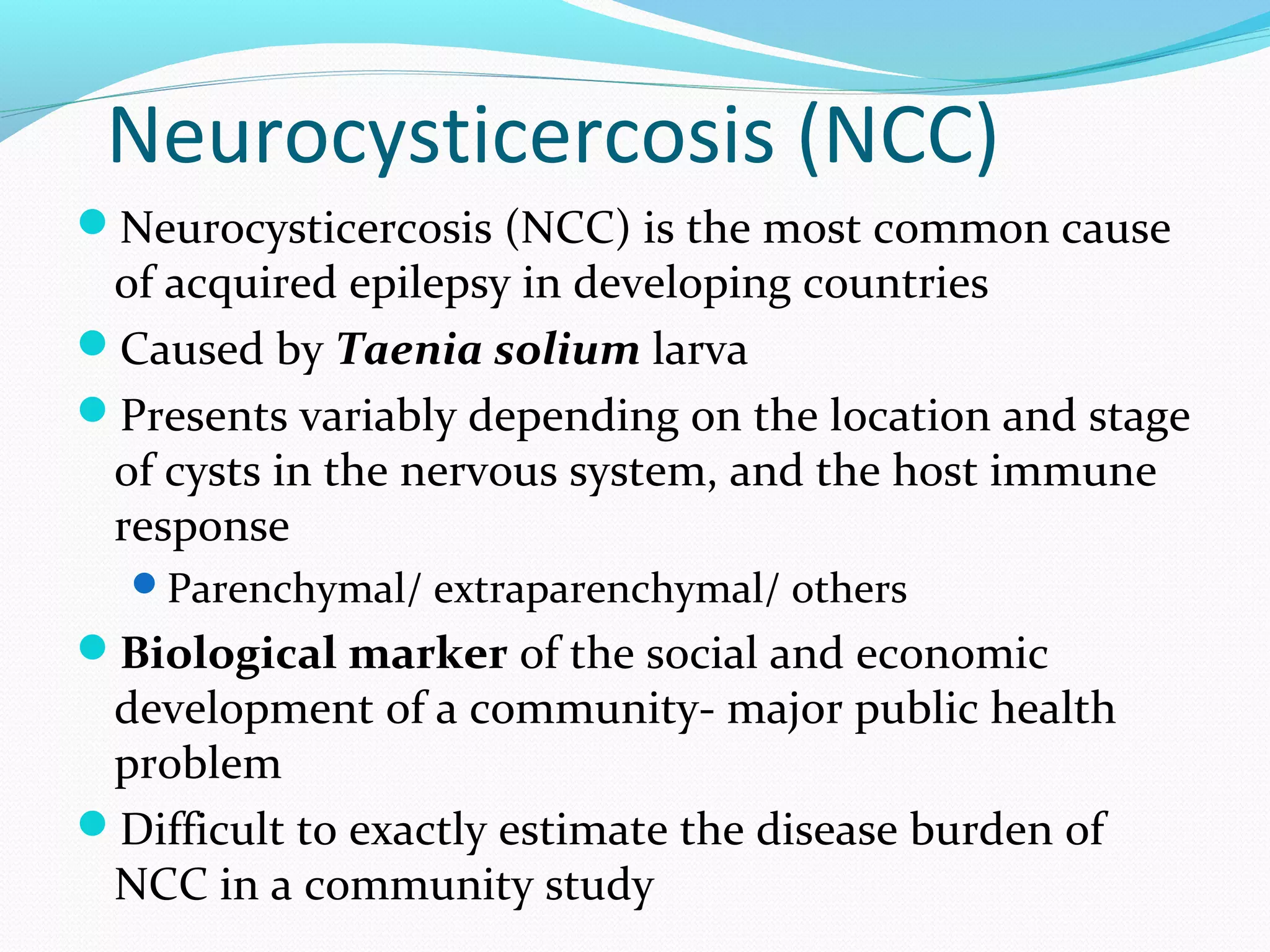 Neurocysticercosis case presentation sudip mg edit | PPT