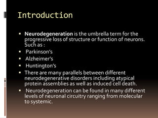 Neurodegenerative diseases | PPTX