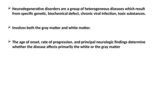 Approach to NEURODEGENERATIVE DISORDER ppt | PPTX