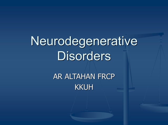 Neurodegenerative Disorders.ppt......... | PPT | Brain and Nervous ...