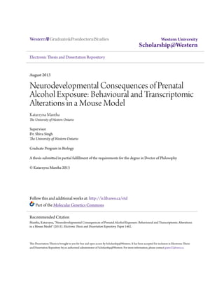 Neurodevelopmental consequences of prenatal alcohol exposure ...