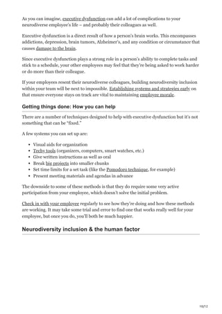 Neurodiversity Inclusion: A Quick Guide for HR | PDF