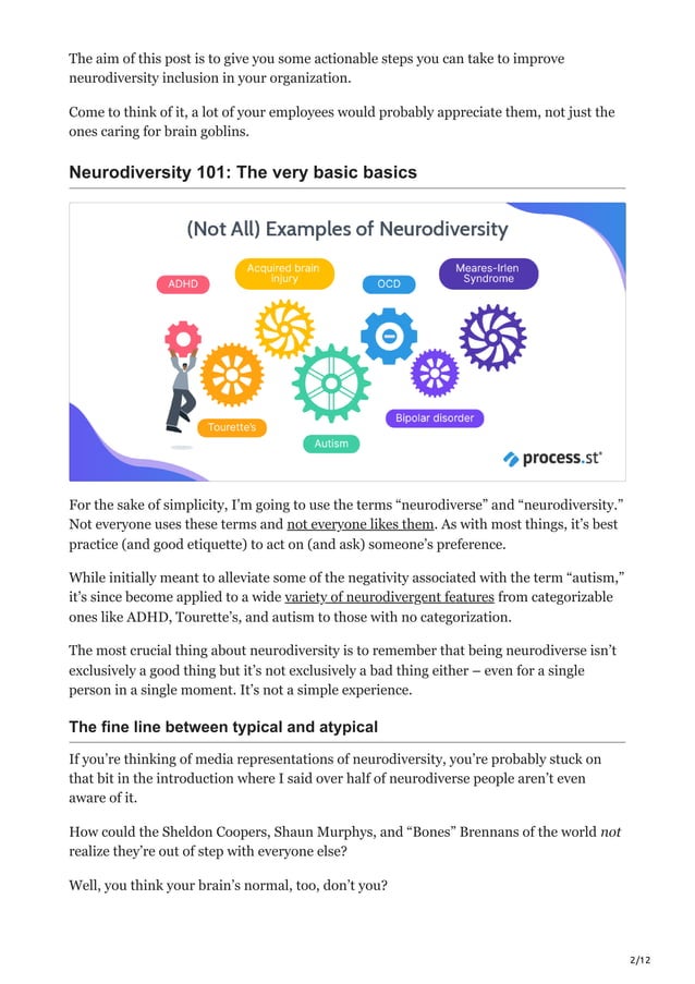 Neurodiversity Inclusion: A Quick Guide for HR | PDF