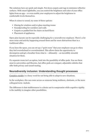 Neurodiversity Inclusion: A Quick Guide for HR | PDF