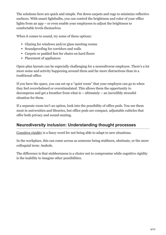 Neurodiversity Inclusion: A Quick Guide for HR | PDF