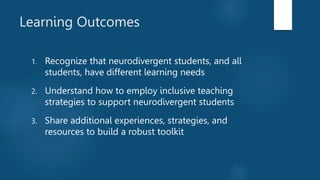 Instruction Strategies to Support Neurodivergent Students | PPTX ...