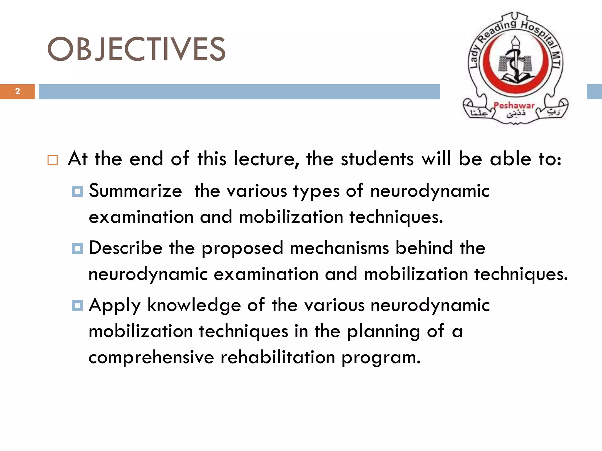 Neurodynamics & Mobilization of Lower Limbs | PDF