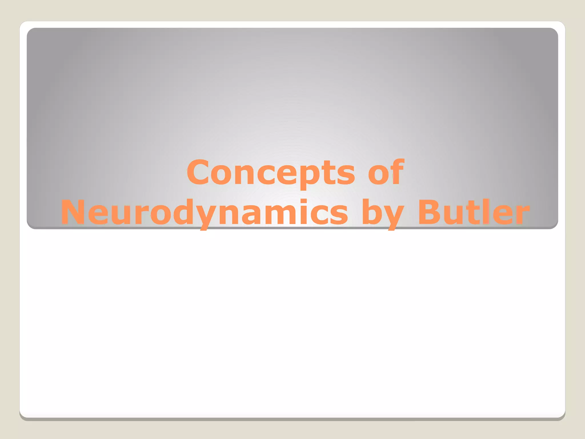 Neurodynamics- I | PDF