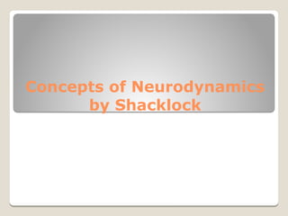 Neurodynamics- I | PDF