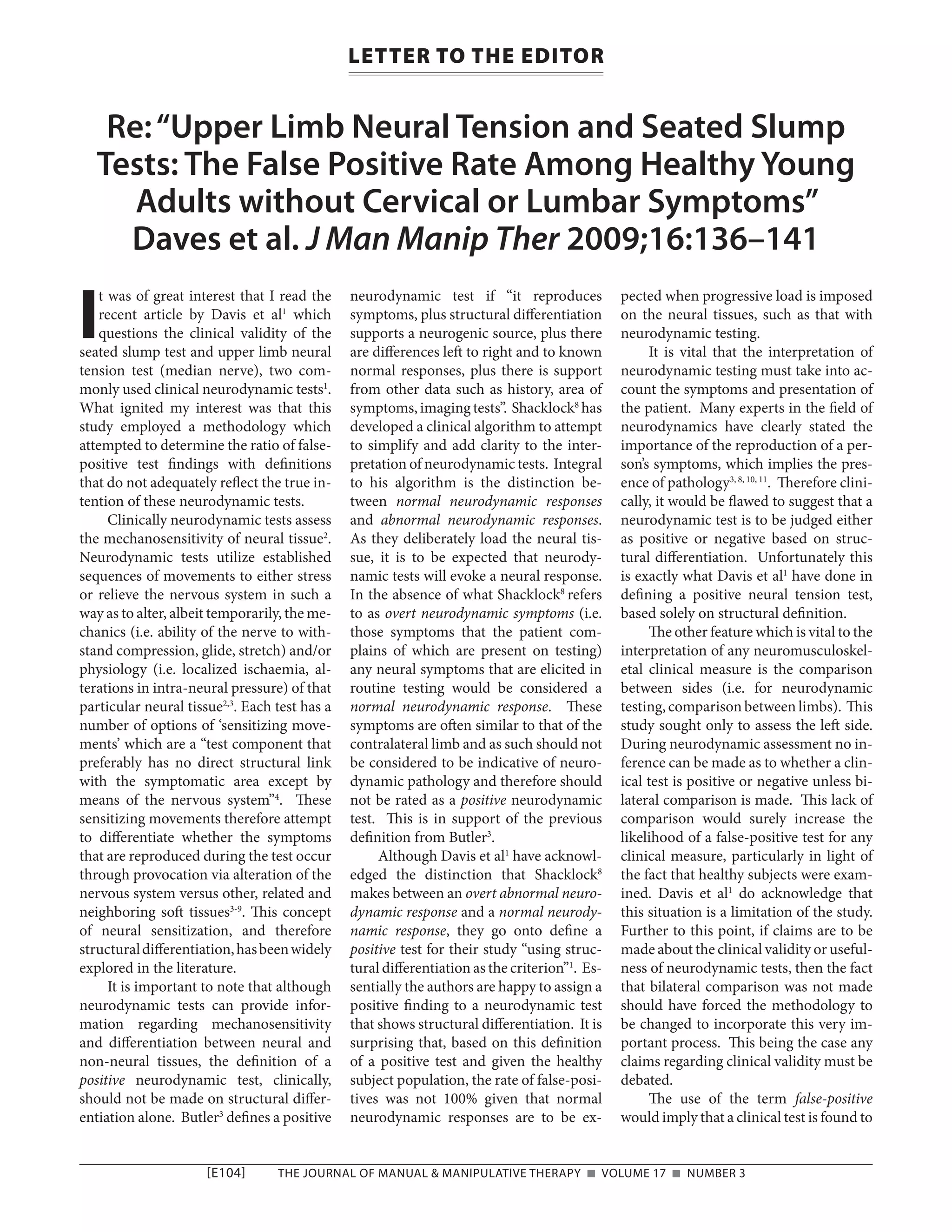 Neurodynamic testing | PDF