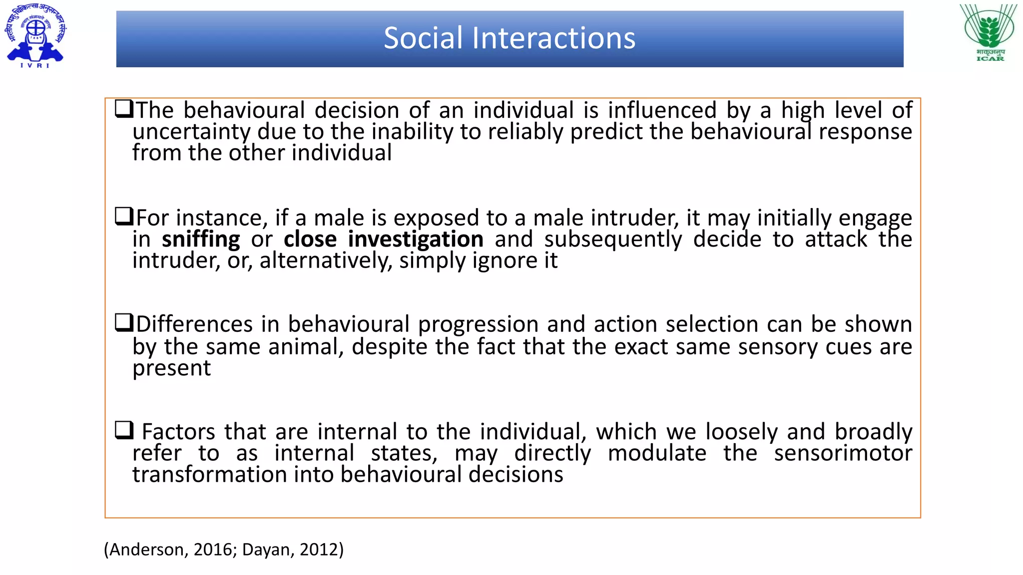 Neuro-endocrine basis of Behavioural Disorders in Farm Animals | PPT