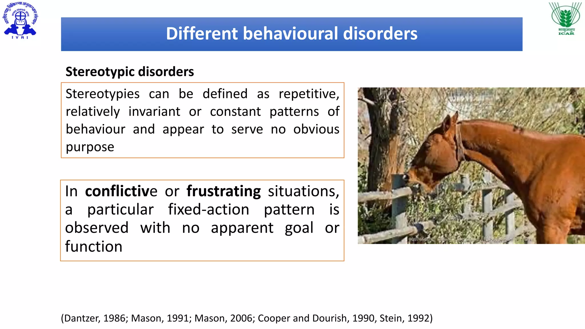 Neuro-endocrine basis of Behavioural Disorders in Farm Animals | PPT