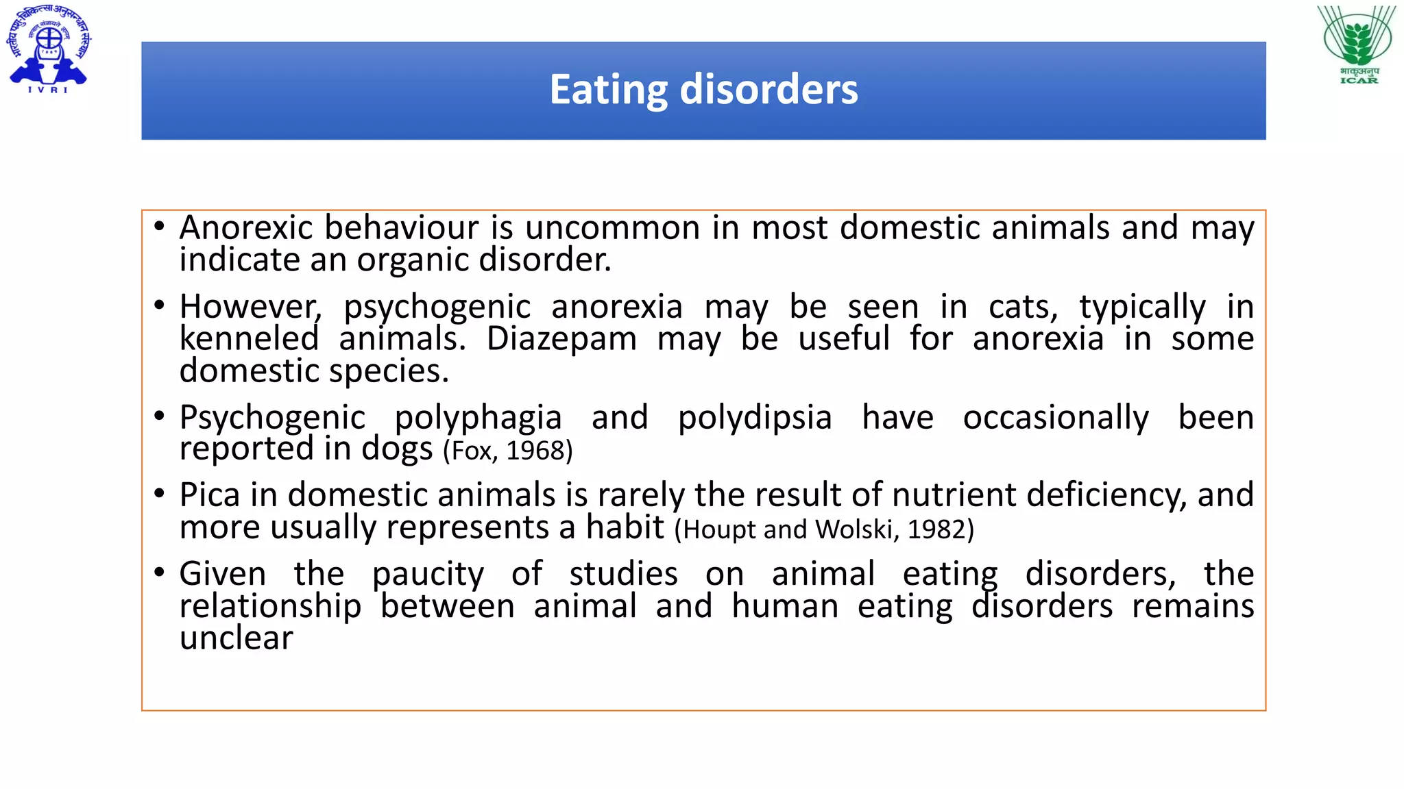 Neuro-endocrine basis of Behavioural Disorders in Farm Animals | PPT