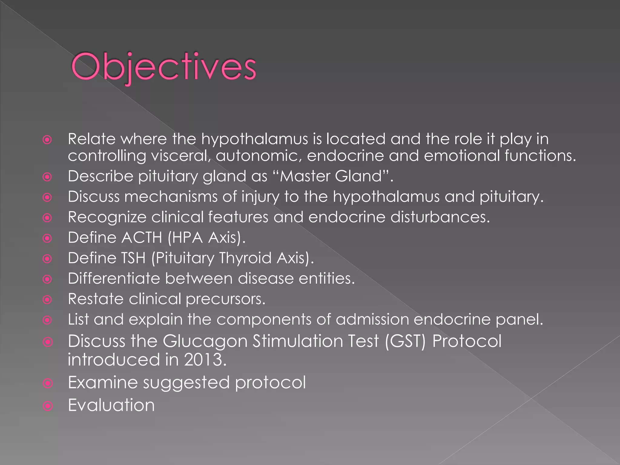 Neuroendocrine dysfunction following traumatic brain injury | PPTX
