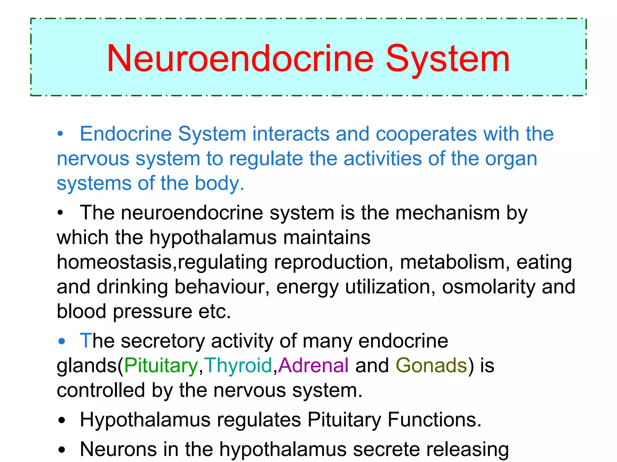 Neuroendocrine system and Neurosecretion | PPTX