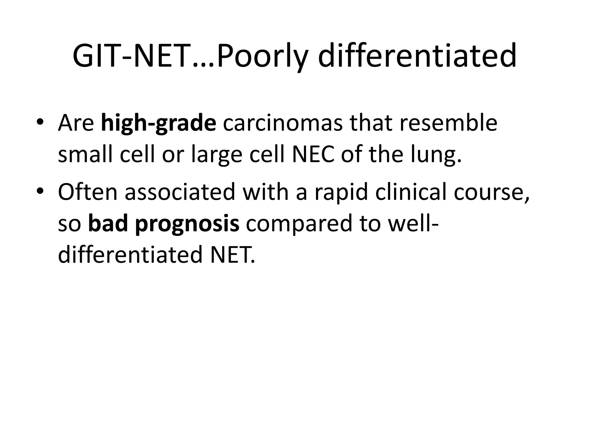 gastrointestinal Neuro endocrine tumors , GIT NET | PPTX