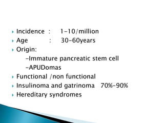 Neuroendocrine tumors of pancreas | PPTX