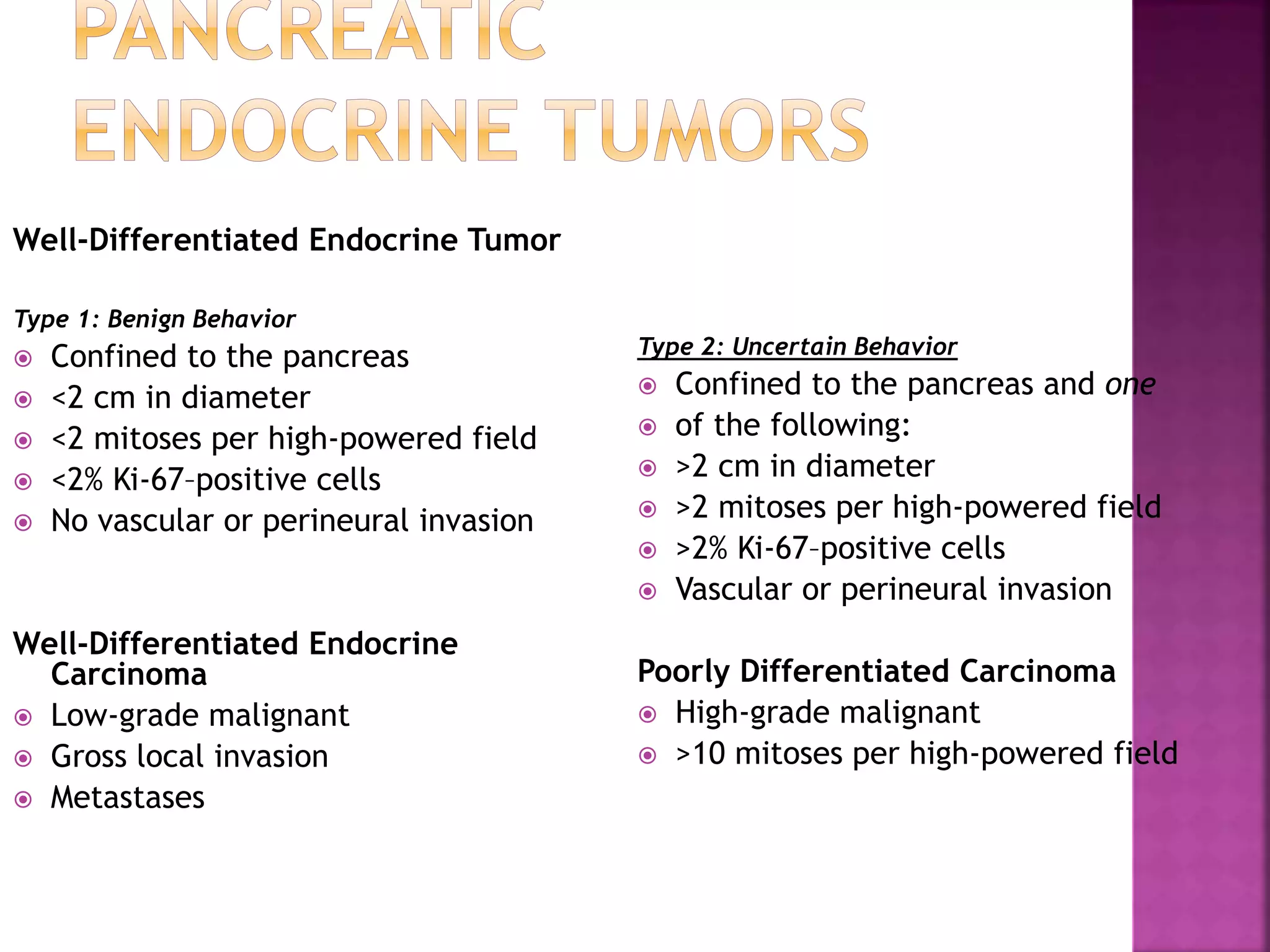 Neuroendocrine tumors of the pancreas | PPTX