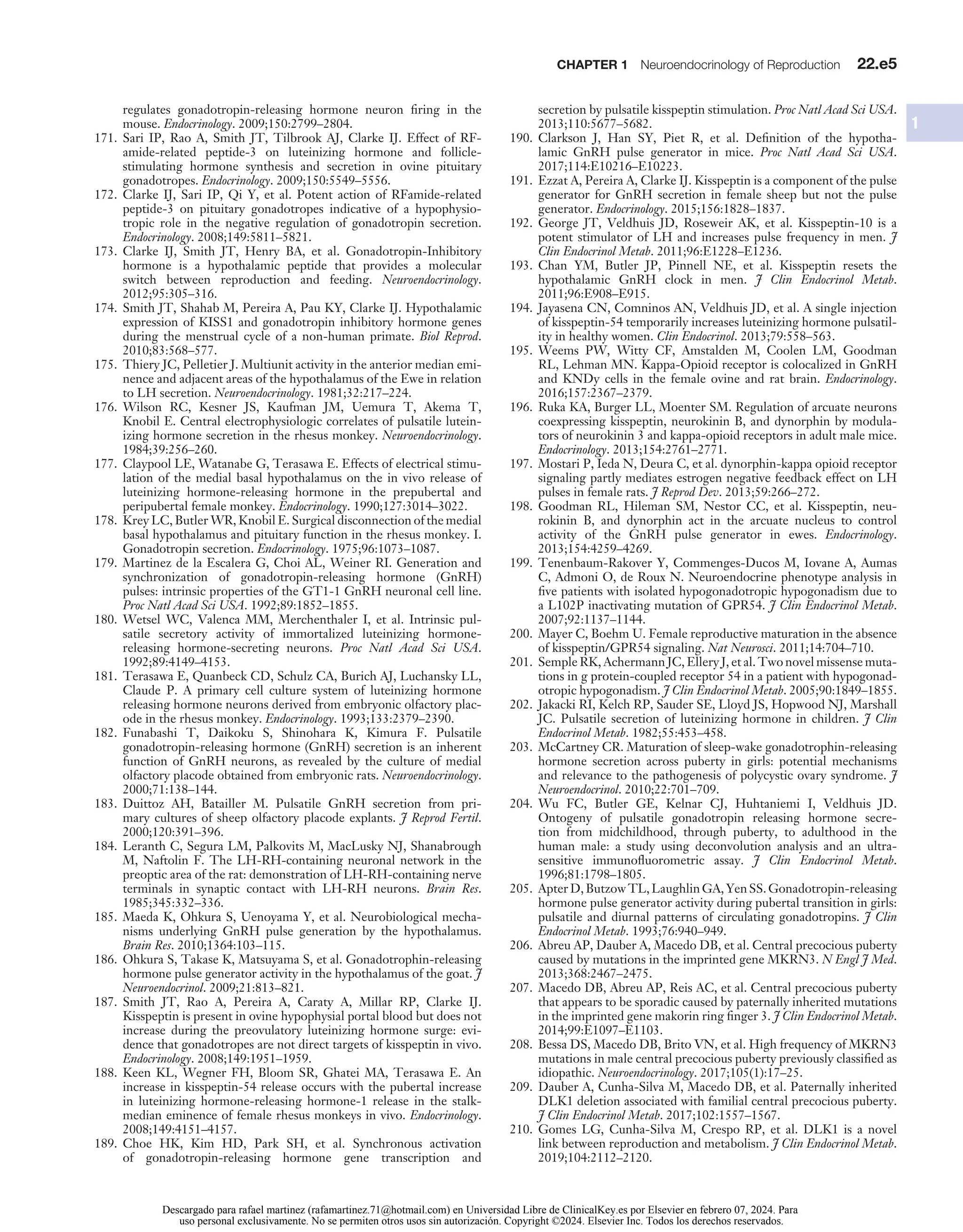 NEUROENDOCRINOLOGIA DE LA REPRODUCCION 2024.pdf | Infertility | Reproductive Health