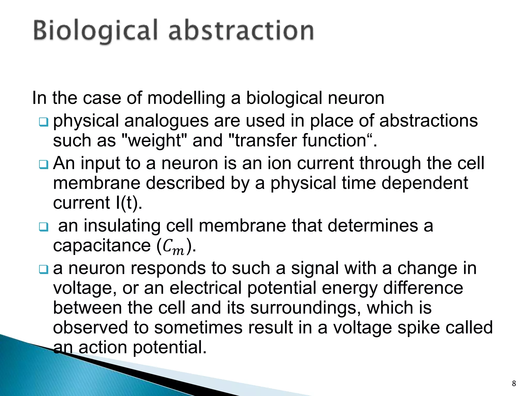 Integrate and Fire based neuron model | PPT