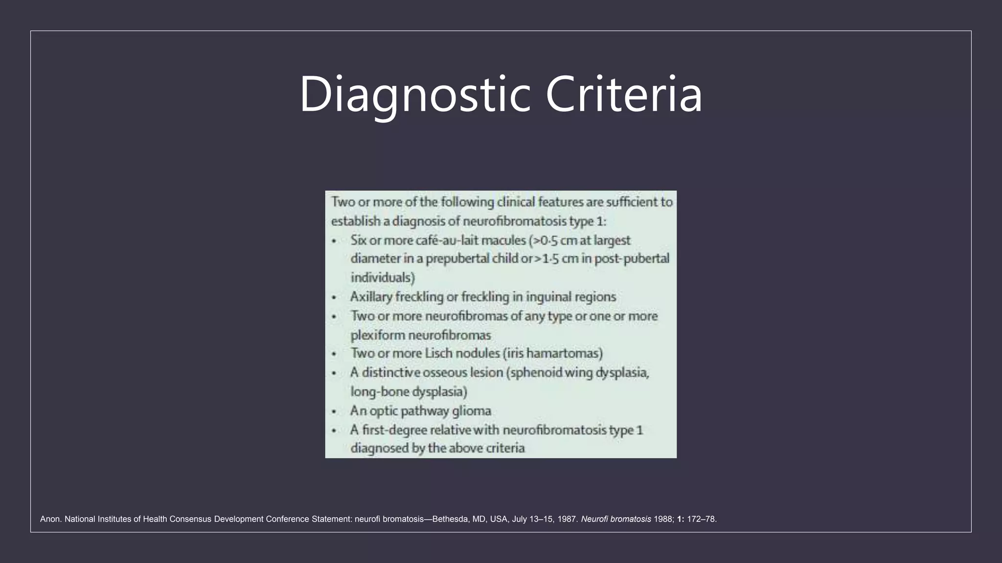 Neurofibromatosis Type I | PPTX