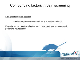 Neurofit pain models and tests | PDF